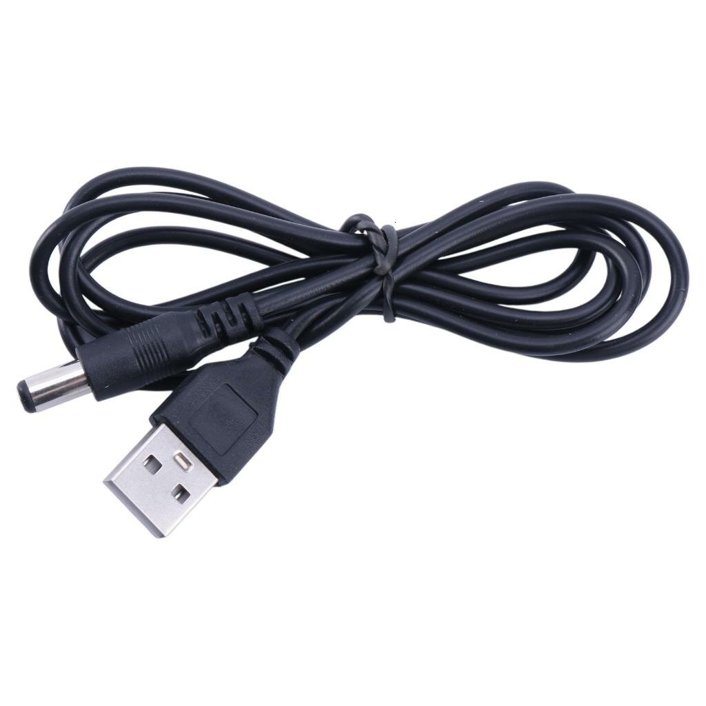USB-разъем для подключения к питанию 5.5 x 2.1 мм, Черный
