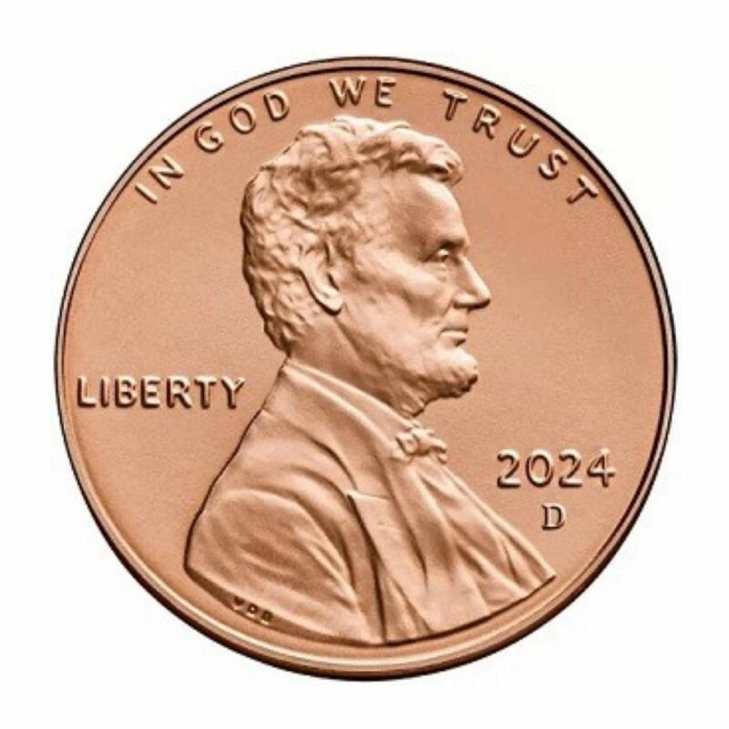 1 цент США 2024 года D