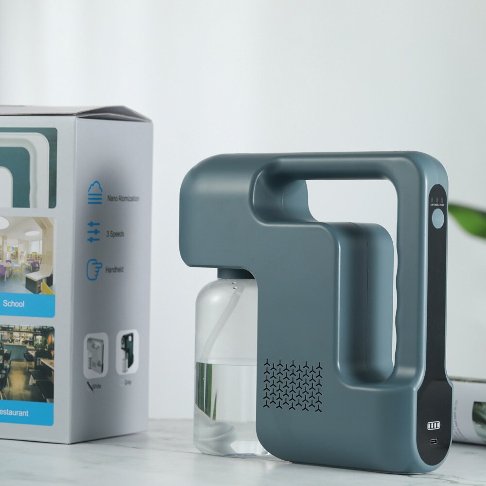 Новый перезаряжаемый дезинфекционный пистолет-атомайзер с фиолетовым светом, нано-спрей, ручной стерилизатор-атомайзер