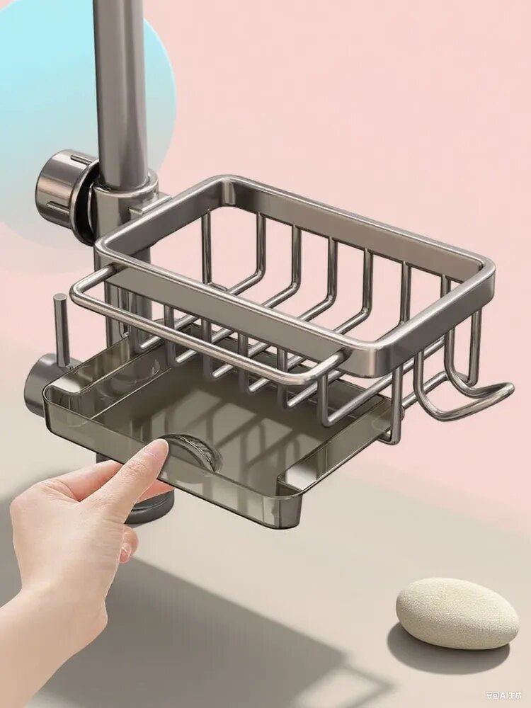 Держатель кухонный для губки, мыла, 26 см х 13.3 см х 4.5 см, 1 шт