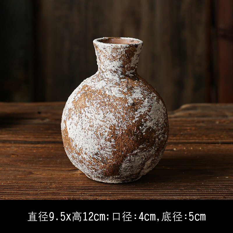Ретро-вазы в новом китайском стиле, декоративные керамические украшения в деревенском стиле для прихожей, прикроватной тумбочки, тумбы под телевизор, для цветочных композиций, керамическая ваза для дома.