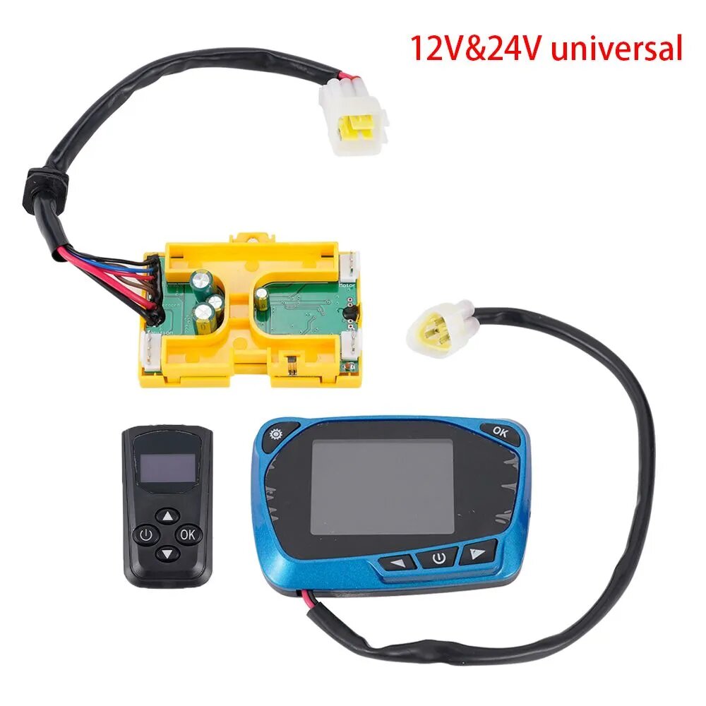 12B-24B Контроллер дизельного стояночного отопителя с ЖК-экраном. / для Автономный воздушный отопитель салона авто. (переключатель+панель управления+пульт дистанционного управления)