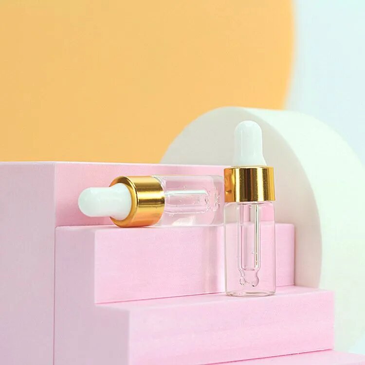 Флакон 2мл стеклянный с крышкой с пипеткой. Набор 50 шт.