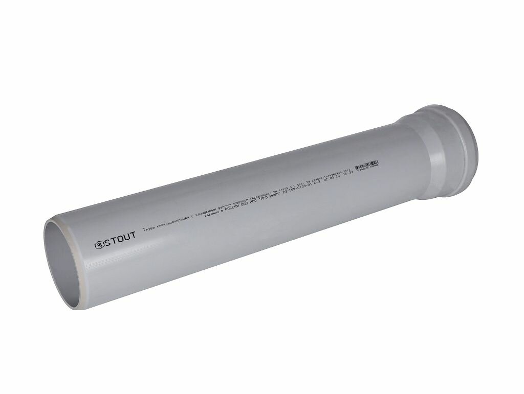 Труба канализационная STOUT бесшумная D 110 х 500 мм SKB-0002-011050