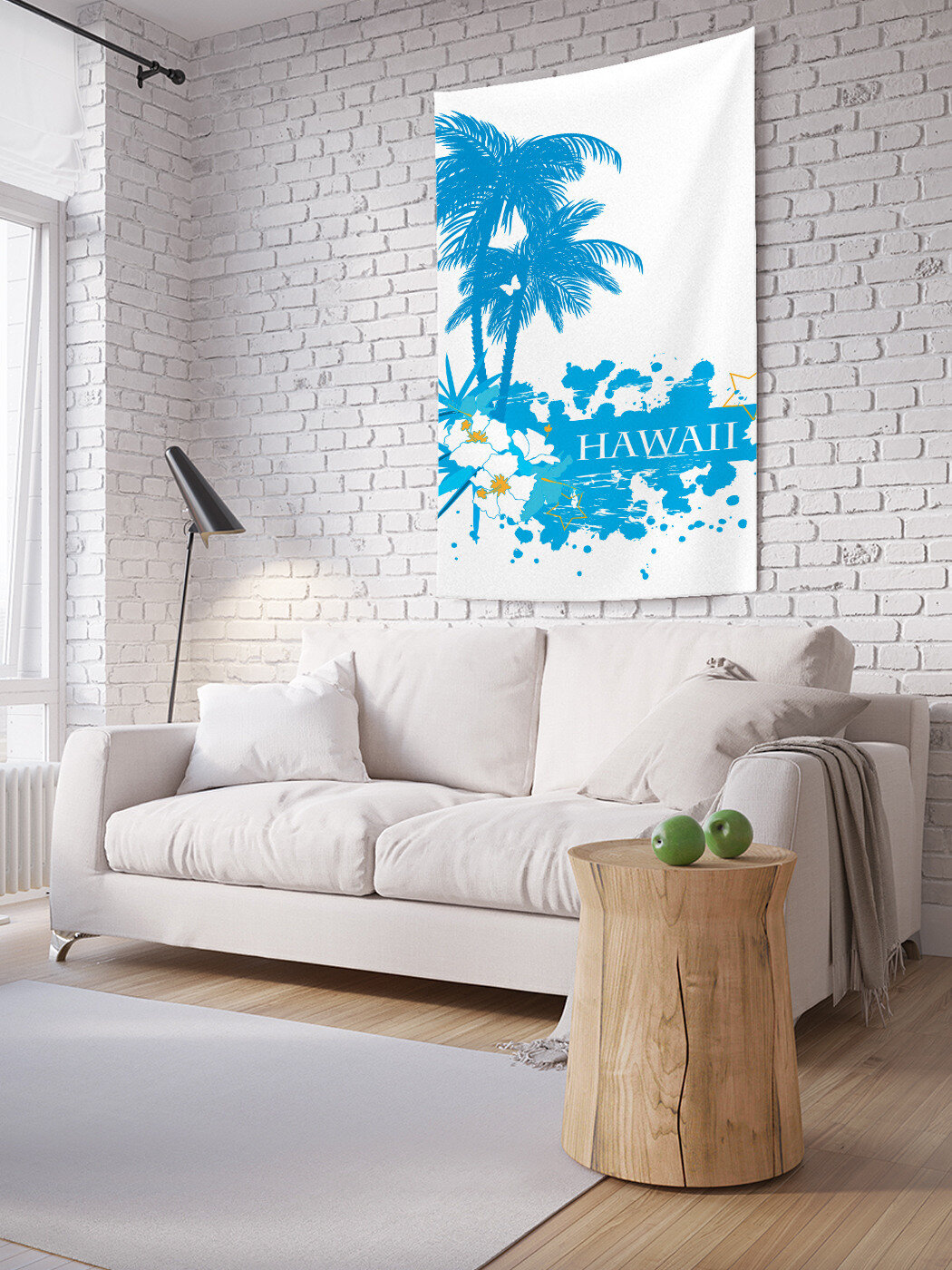 Вертикальное фотопанно на стену JoyArty "Отпуск на Гавайях", из ткани, 100х150 см