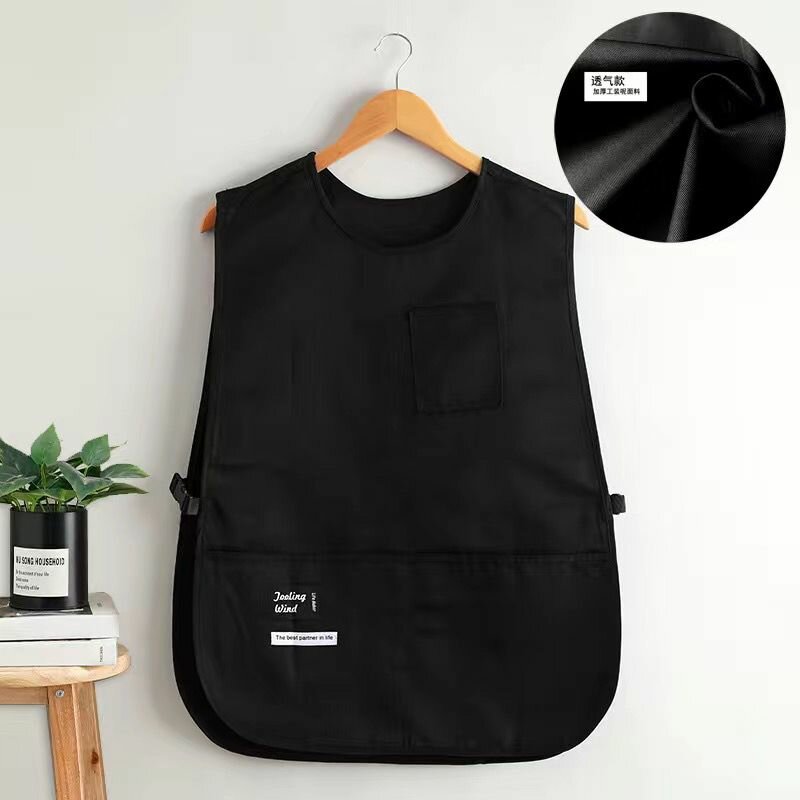 Новый фартук-жилет больших размеров, водонепроницаемый, грязеотталкивающий, для дома, парикмахерской, кухни, рабочая одежда, комбинезон, безрукавка