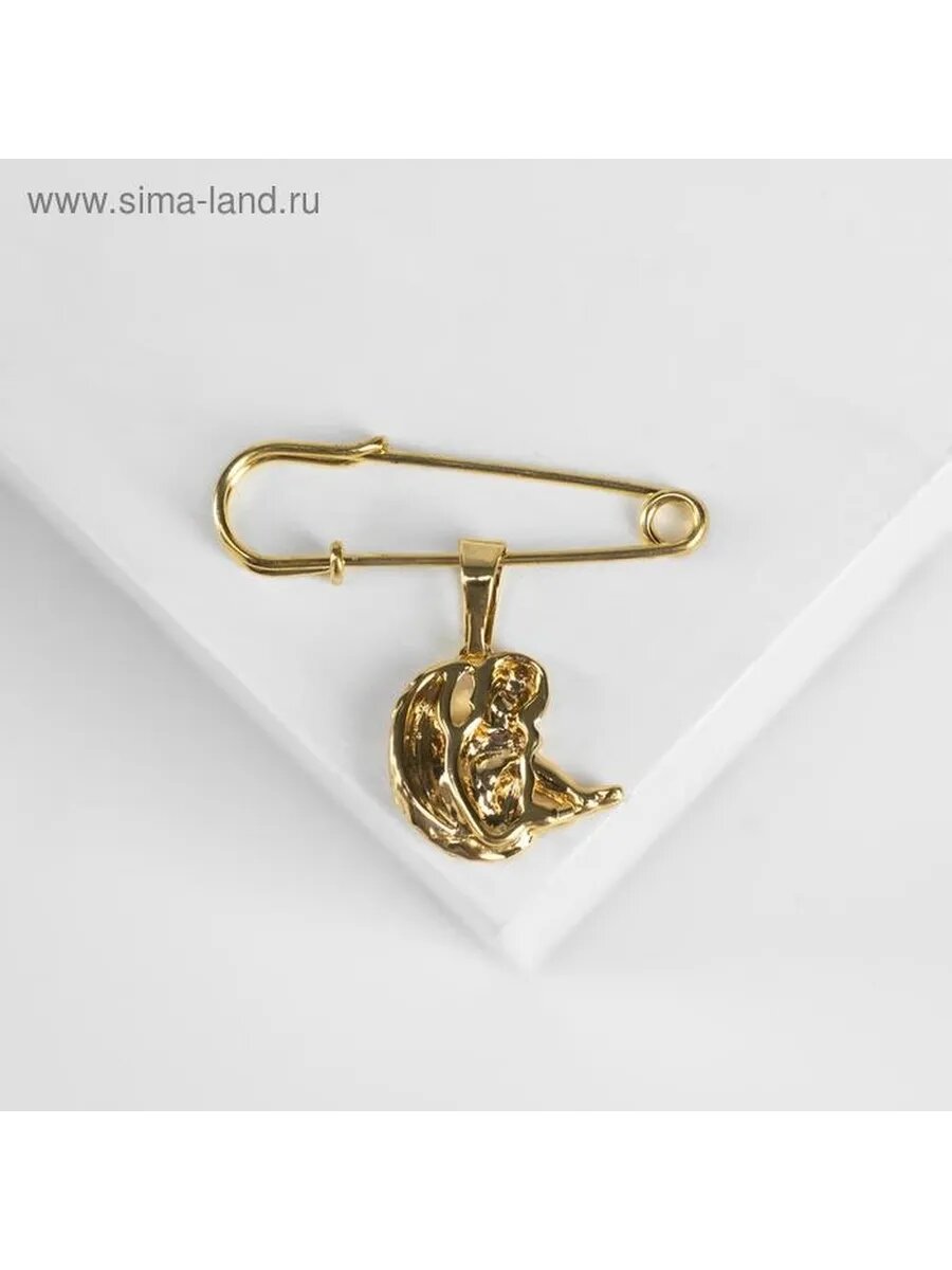 Элегантная булавка-оберег с ангелом