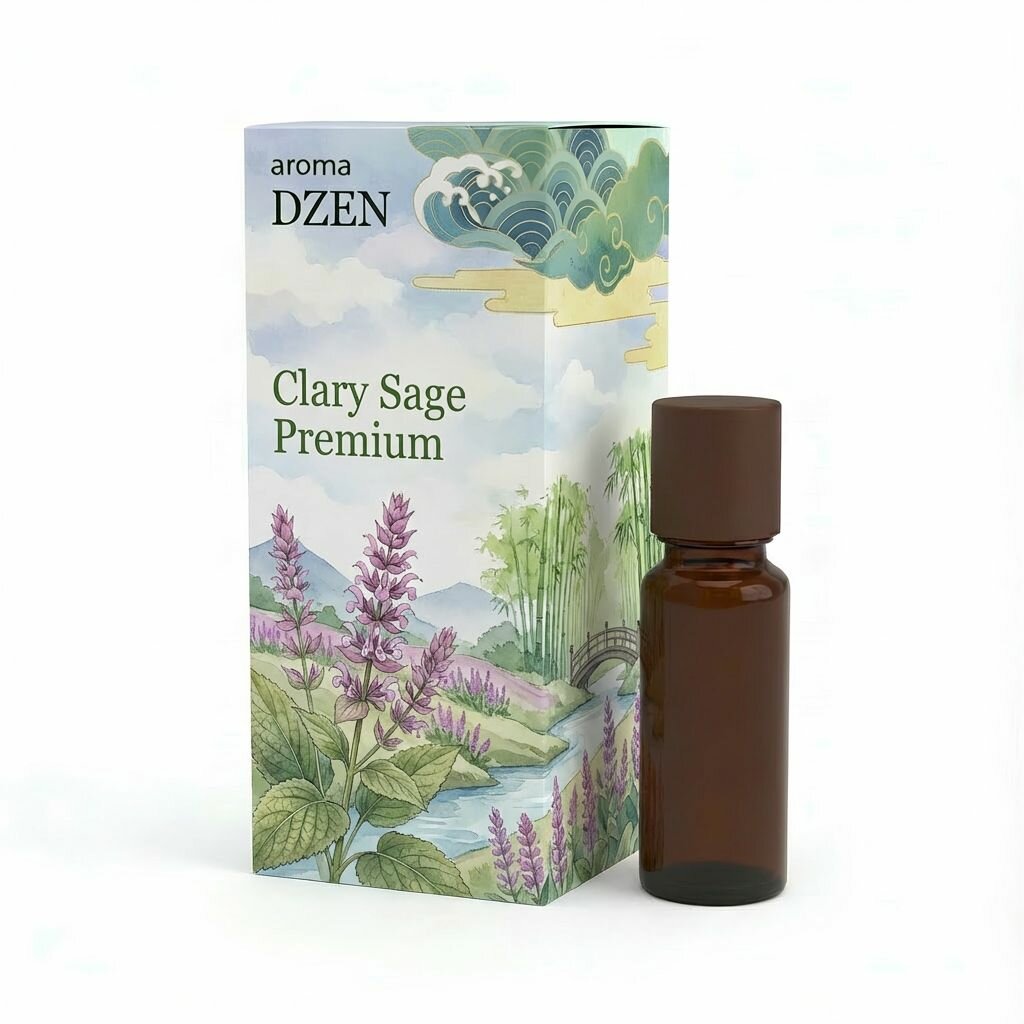 Эфирное масло роллер Мускатный Шалфей Премиум Aroma Dzen 5мл для ароматерапии, бани, йоги