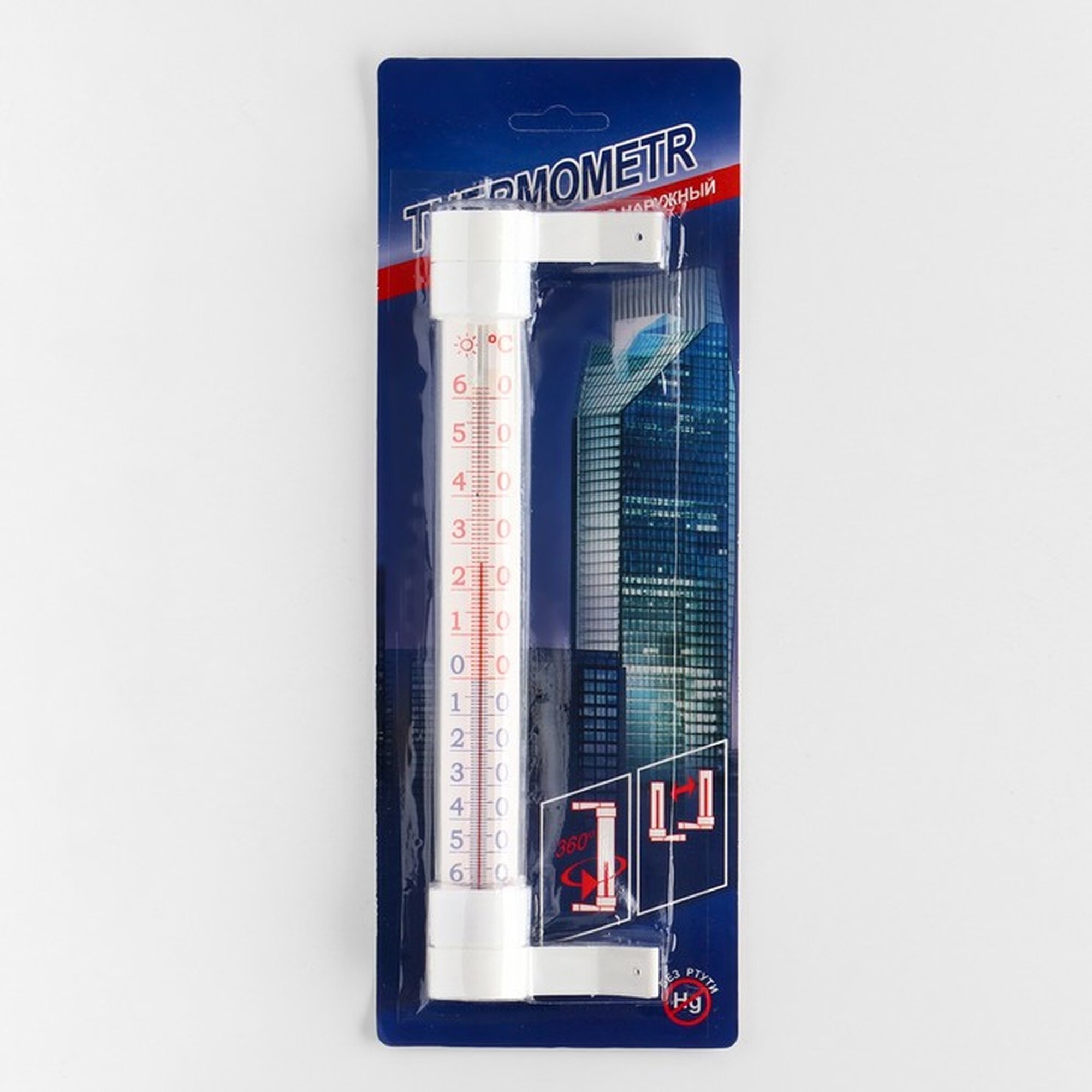 Термометр оконный ТСН-15 «Гвоздик», от -60°С до + 60°С, блистер