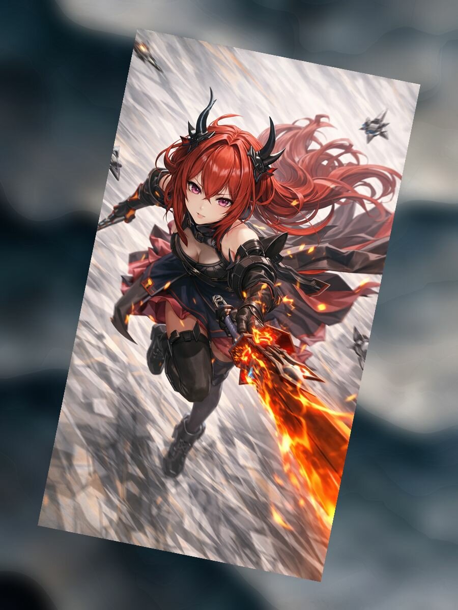 Постер "Arknights: Endfield. Лэватейн", 29.7х42см, А3, глянцевый