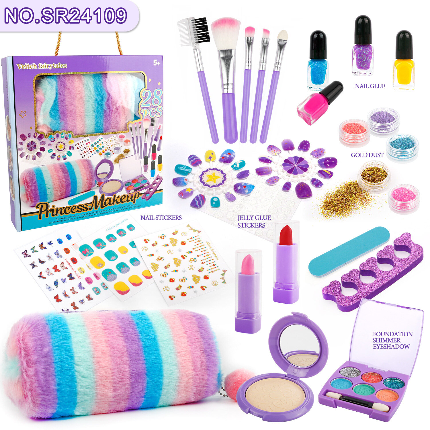 Разнообразие детских наборов для маникюра и макияжа, имитация детской косметики, игрушки для создания маникюра своими руками и ролевых игр.