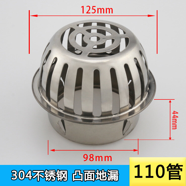 Напольный слив для балкона из нержавеющей стали 304, круглый напольный слив для крыши, крышка напольного сливного трапа из ПВХ для улицы, противозасорный дренажный трап для ливневой воды.