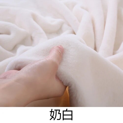 Искусственный меховой плюш 50x50 см Белый, Milky white