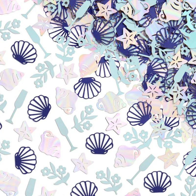 Прибрежная вечеринка, фольга, конфетти, пляжное украшение для помолвки, день рождения, девичник, декор стола, принадлежности для свадебного душа