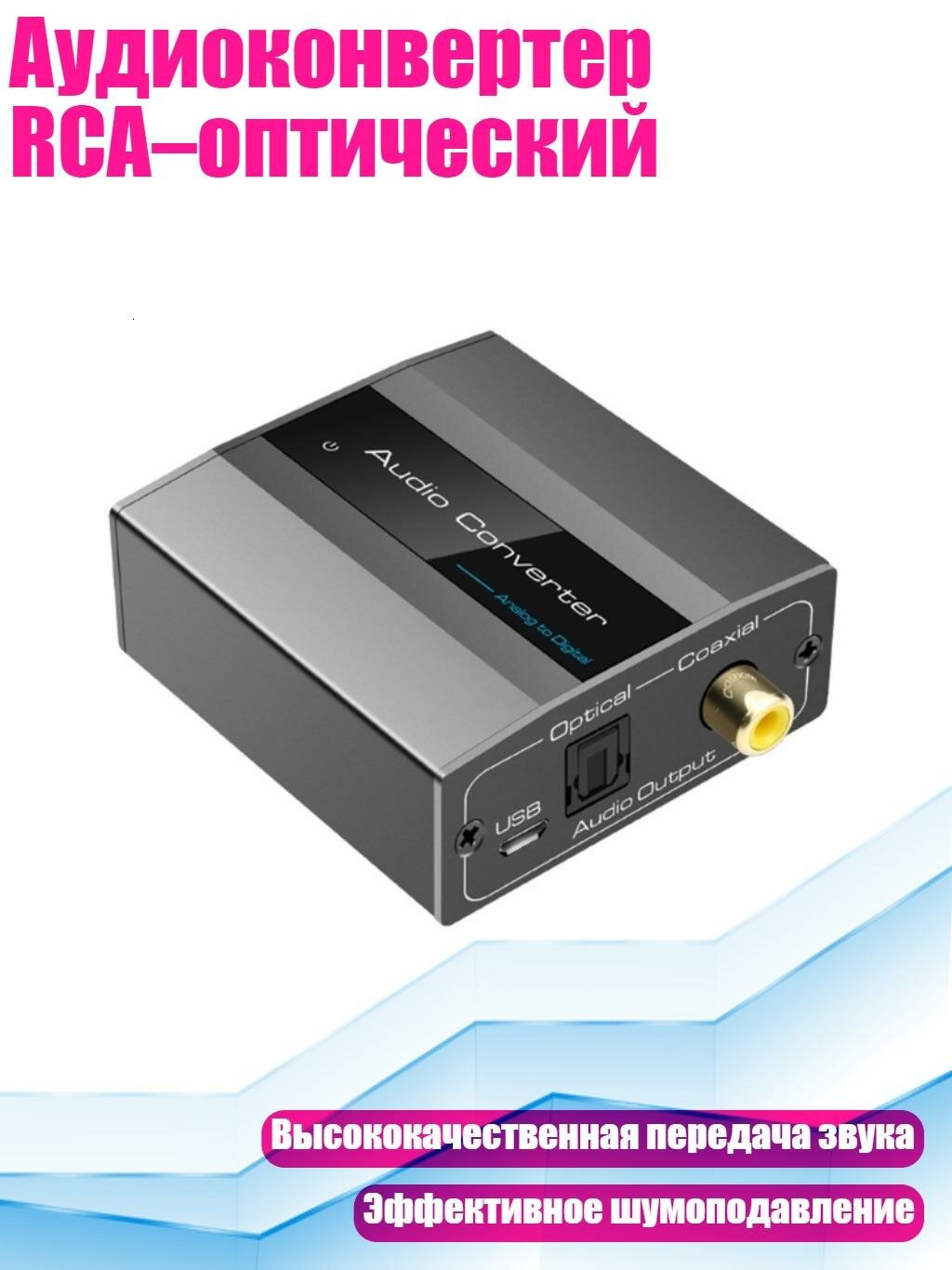 Аудиоконвертер RCA–оптический