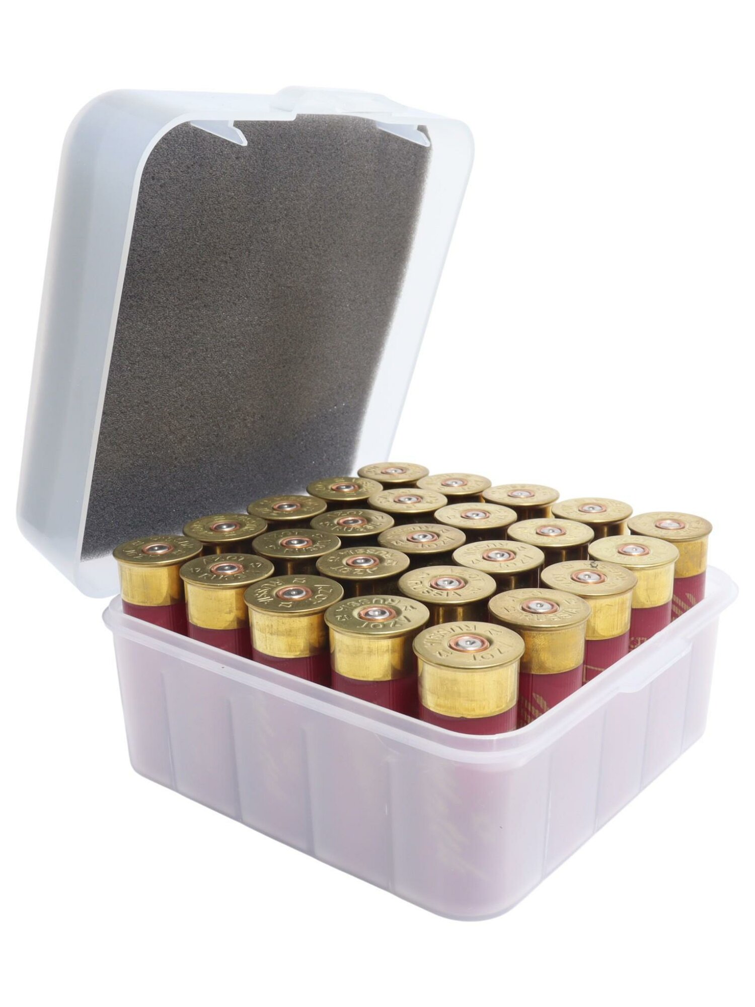 Коробка (кейс) для 25 патронов 12 калибра, RHT / Прозрачный (Clear)
