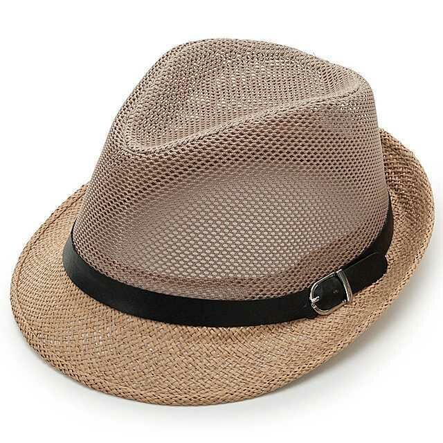 DIY Соломенная Мужская Сетка Дышащая Солома