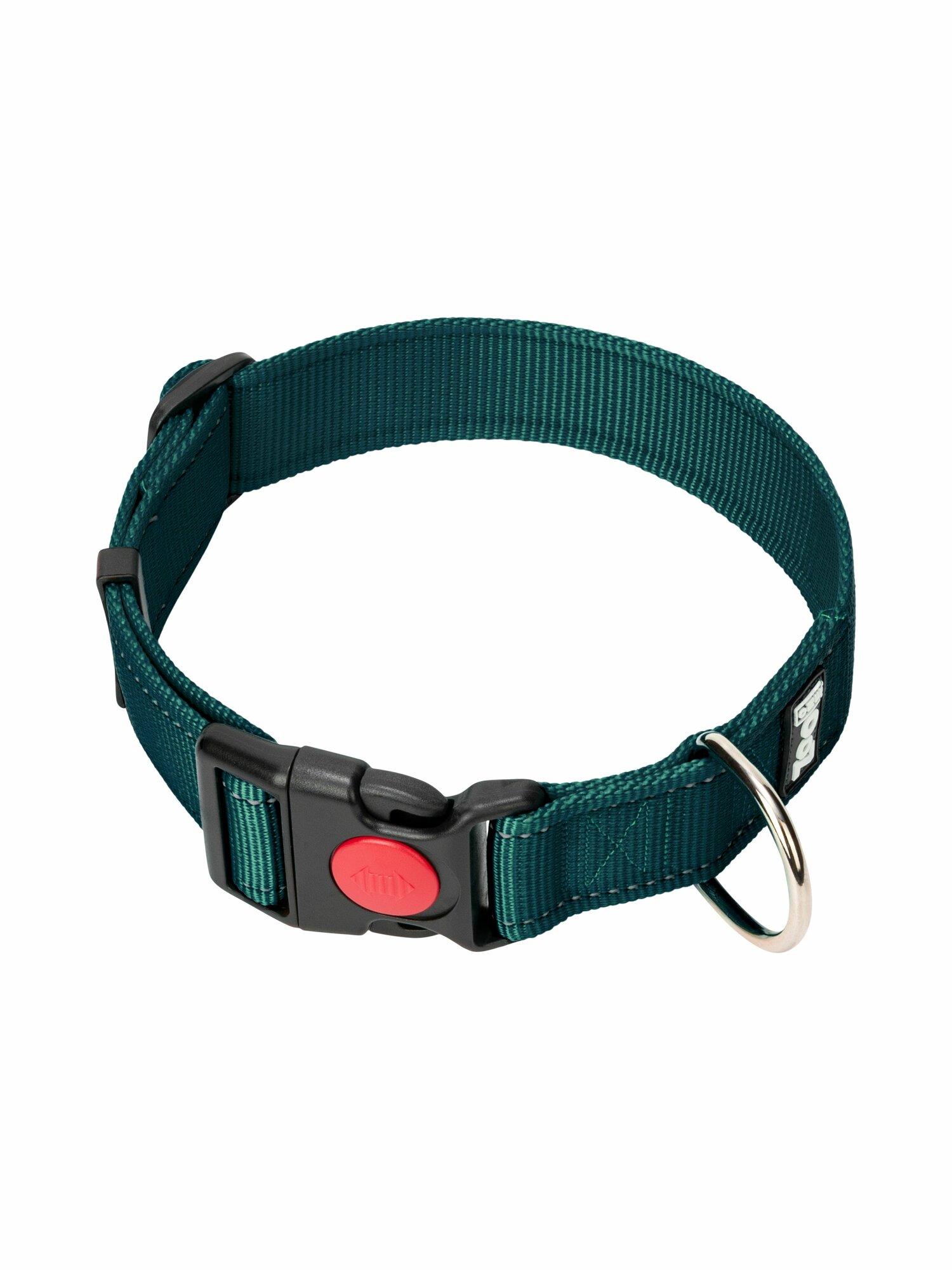 Ошейник для собак нейлоновый широкий ZooOne, светоотражающий, фастекс с фиксатором, ширина 40 мм, обхват шеи 40-58 см, изумрудный, 70-1669
