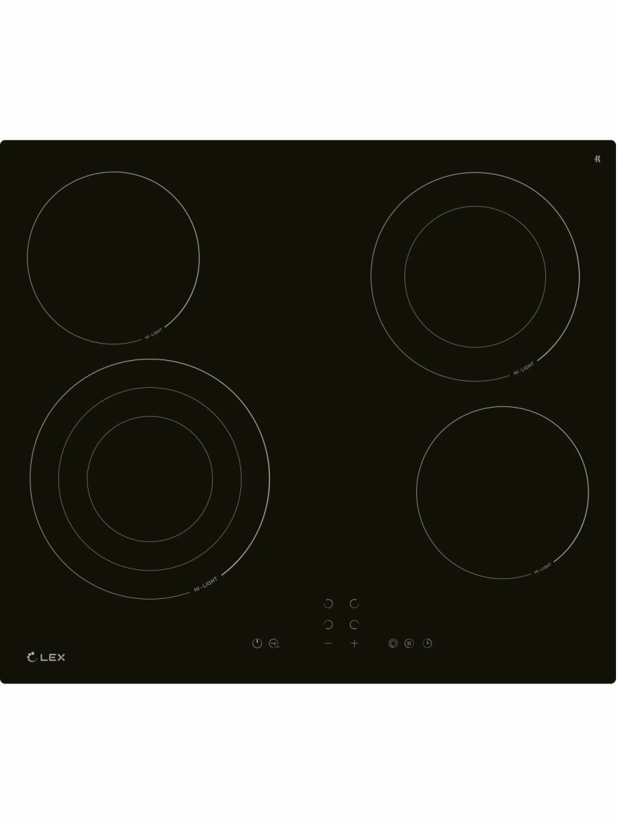 Варочная поверхность электрическая Lex EVH 642B BL черный