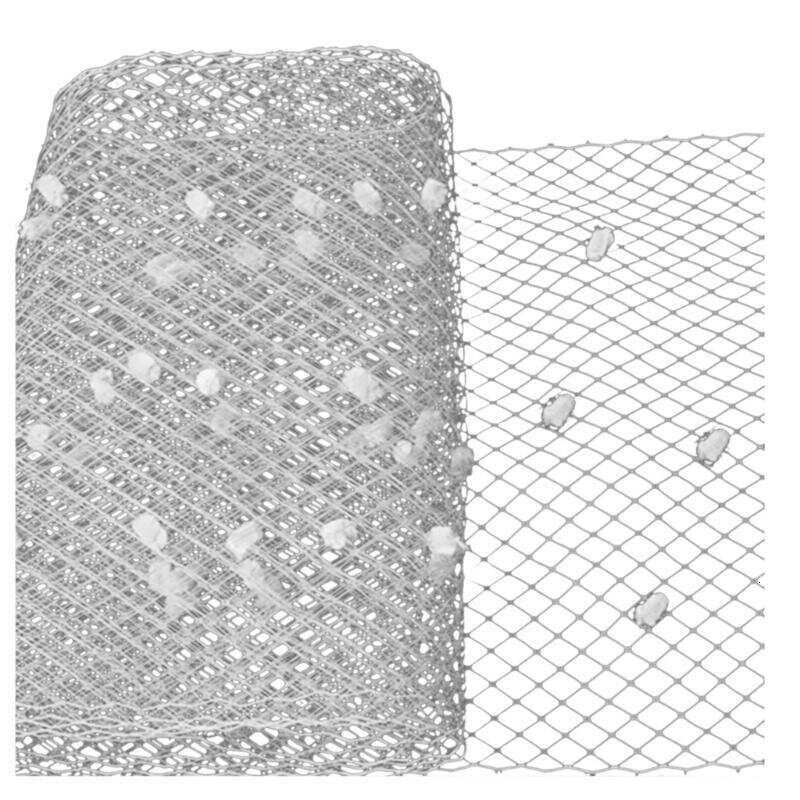 Сетчатая ткань для украшения шляп, Белый