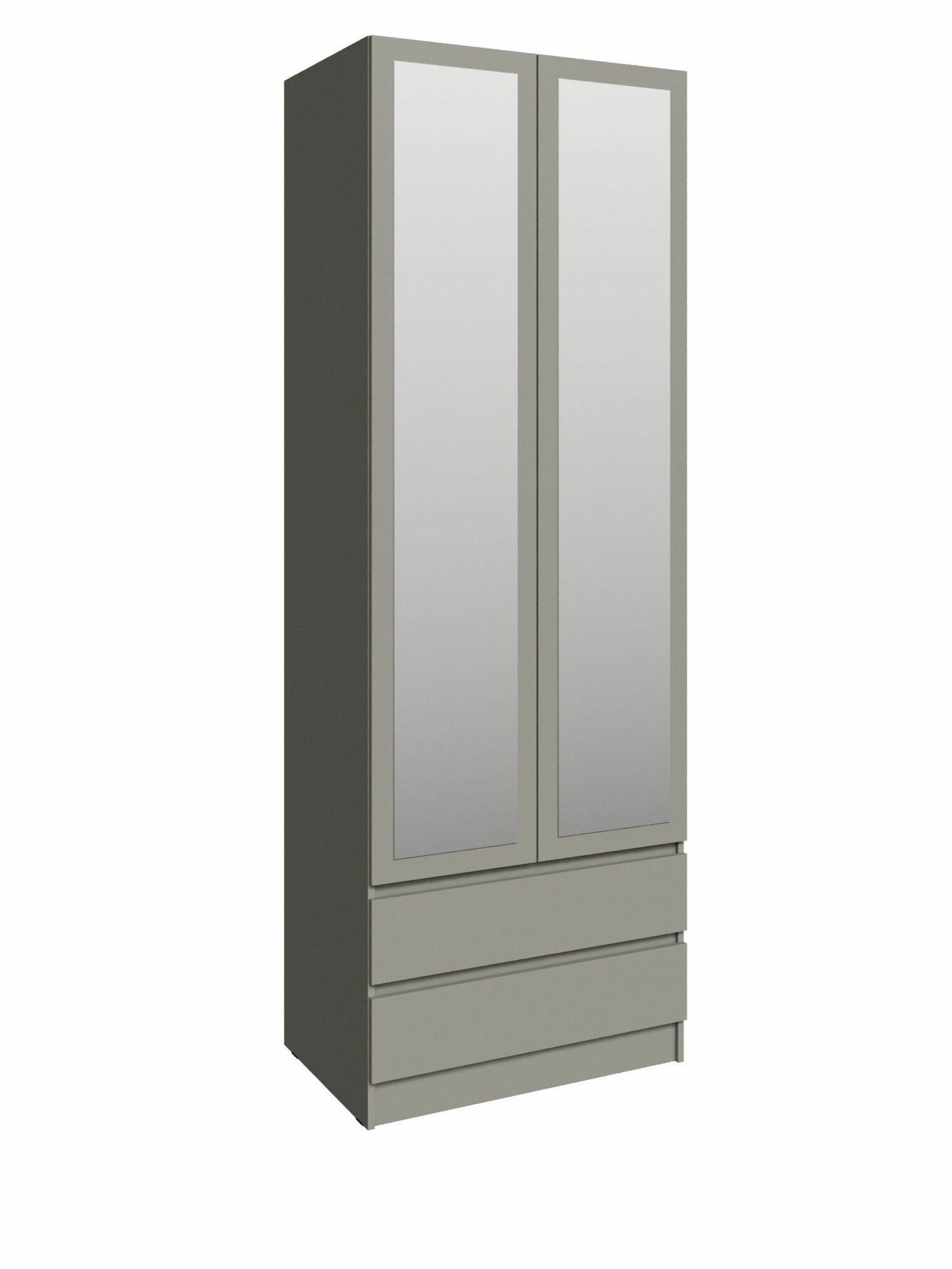 Шкаф Мадрид 0,8 с ящиками и зеркалом (мокко) 2300х800х520 тэкс