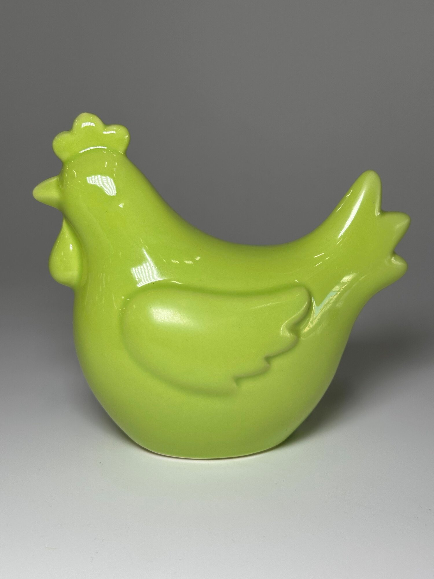 Керамическая фигурка "Курочка" 12 см (зеленый)