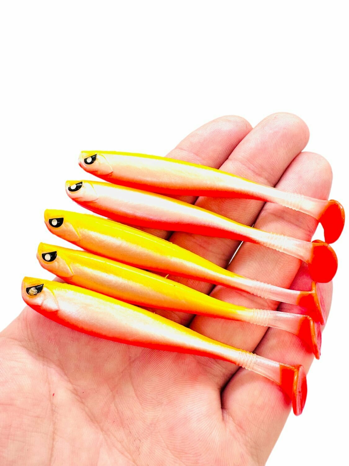 Силиконовые приманки для рыбалки; Силиконовые приманки; виброхвосты; 5шт 4 дюйма