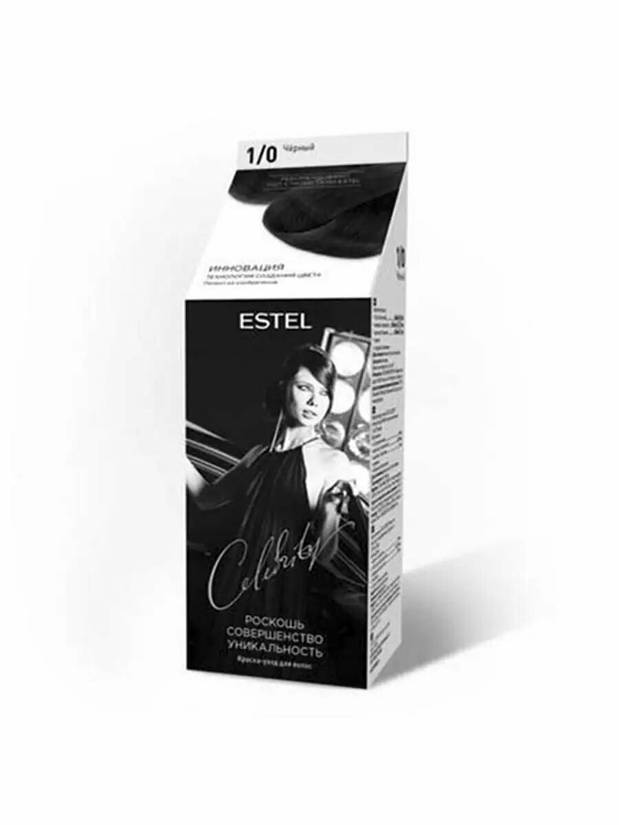 Краска-уход для волос Estel Celebrity Черный 1/0