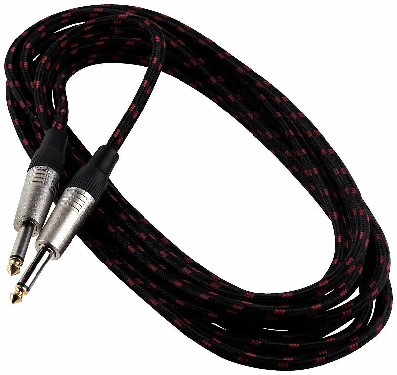 Инструментальный кабель Rockcable RCL 30203 TC C/BLACK Black Tweed Jack 6.3 (M) Jack 6.3 (M), 3 м