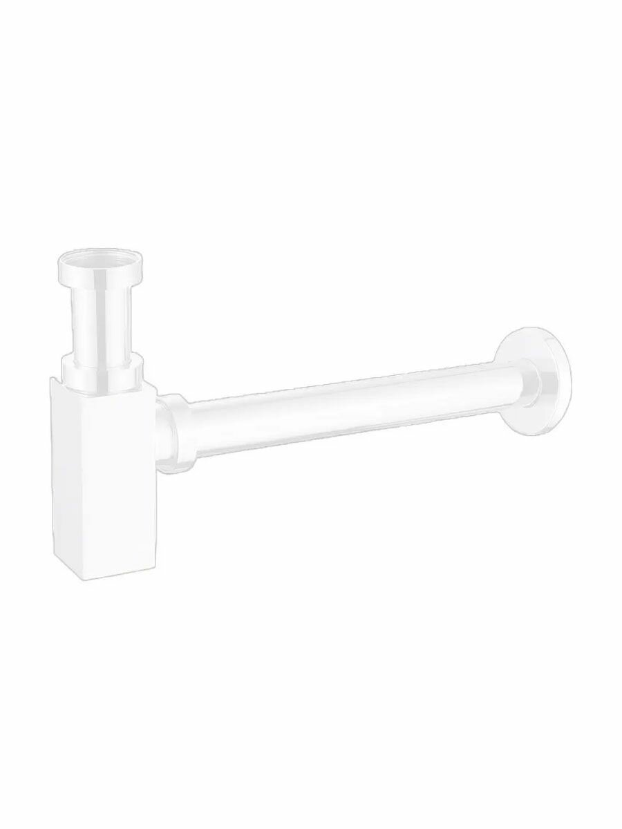 Сифон без выпуска для умывальника Azario G 1 1/4 AZ-109-WHI квадрат, белый, блистер