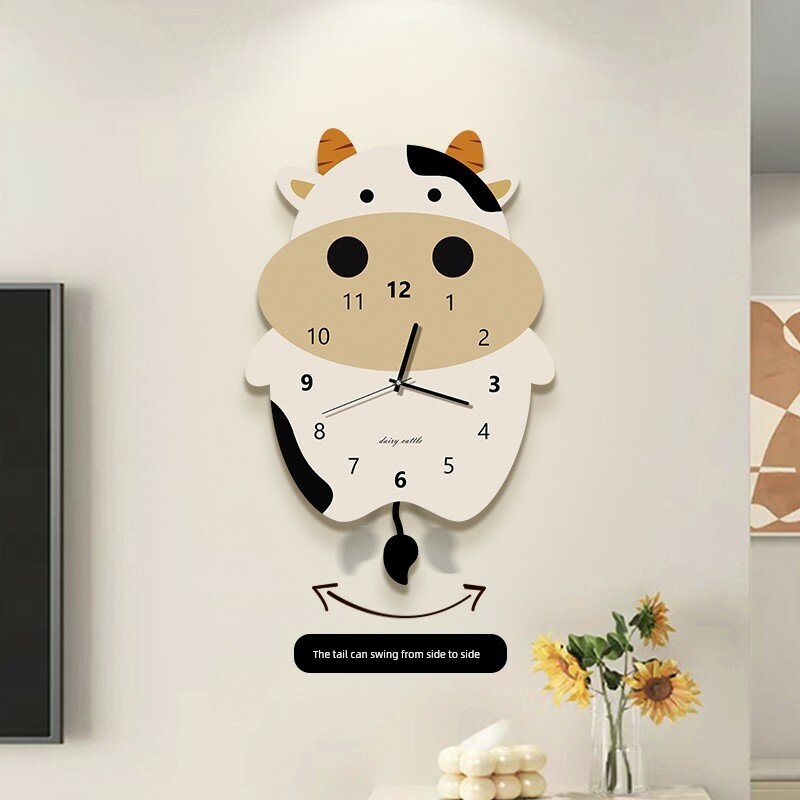 Кремовый стиль, бесшумные интернет-часы со знаменитостями, белые настенные часы для гостиной, домашний обеденный стол,