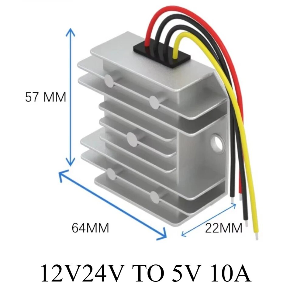 Kangwobei Конвертер DC/DC 12В-24В в 5В 3А-100А 12V24V TO 5V 10A