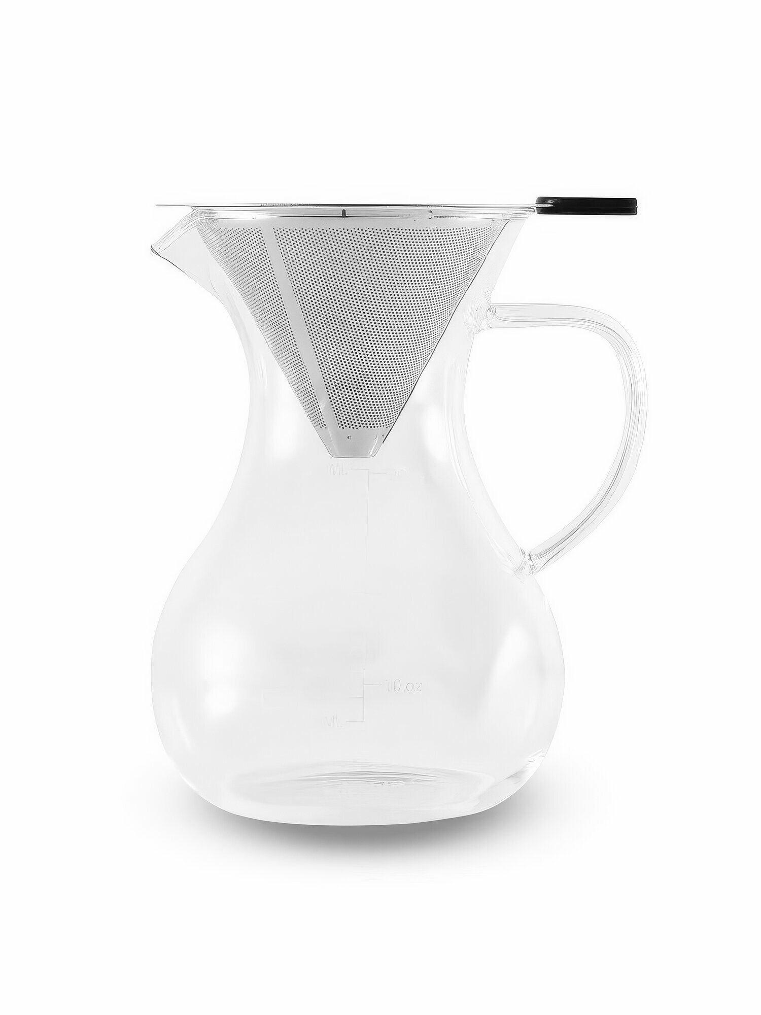 Кофейник Gipfel 7224 POUR OVER боросиликатное стекло, 0,6 л, прозрачный