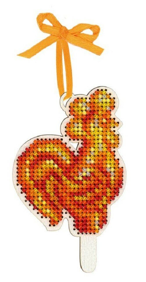 Набор для вышивания Щепка #О-161 Петушок на палочке, Вышивка бисером, 9 х 10 см