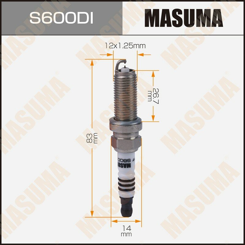 Свеча зажигания MASUMA S600DI Masuma Double Iridium Dilkar7g11gs 91578, Honda Accord 2013-2016, Honda Cr-V 2013-2024