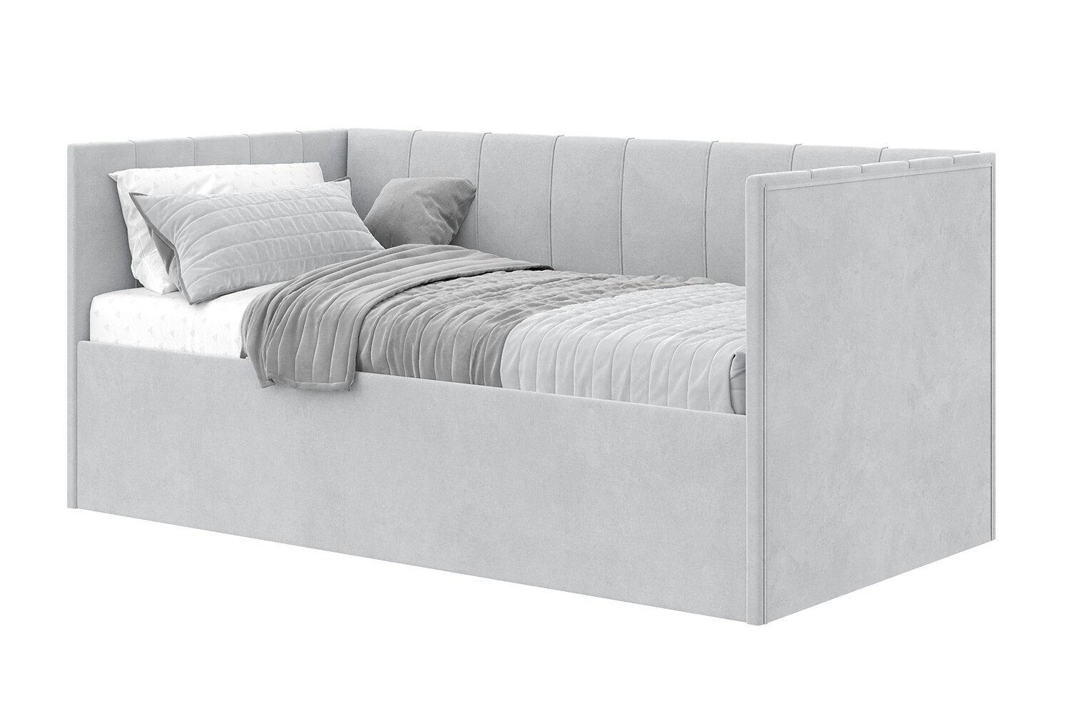 Кровать односпальная Hoff Мика 80х160 см основание, подъёмный механизм, цвет светло-серый