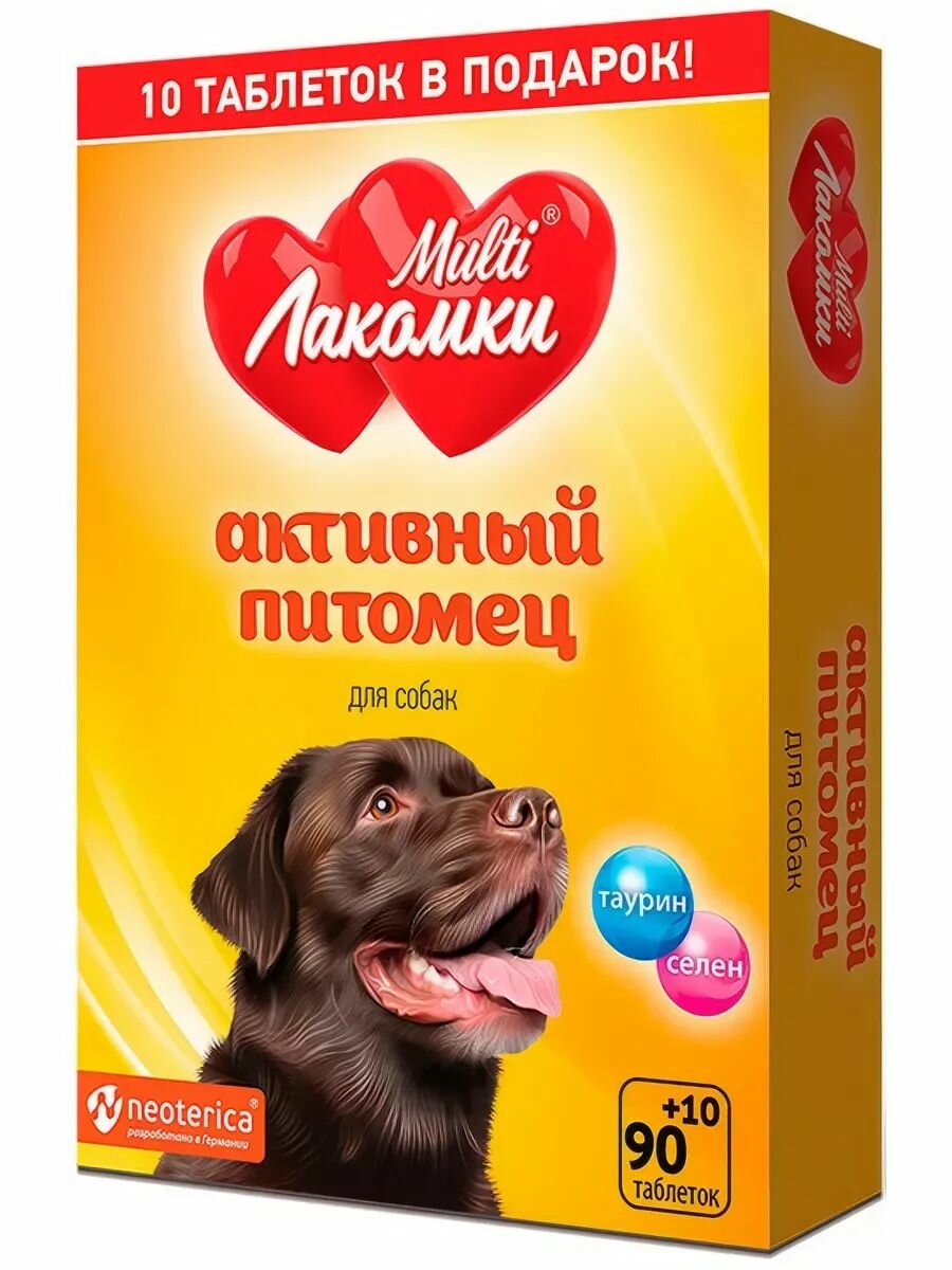 Лакомство для собак MultiЛакомки Активный питомец 100 таб.
