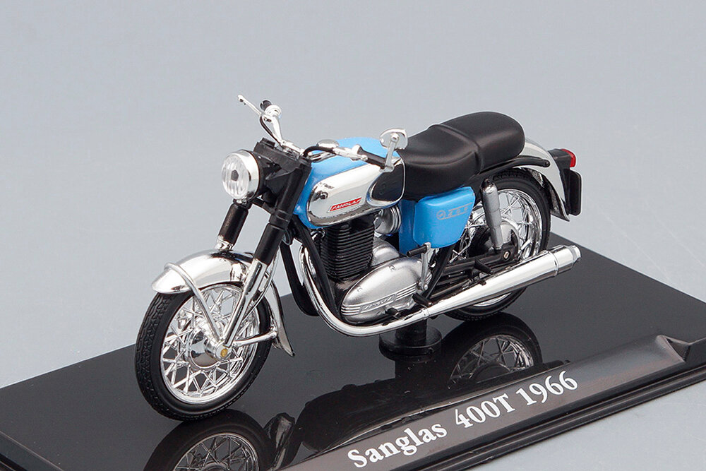 Модель коллекционная ATLAS Мотоцикл sanglas 400T 1966 blue