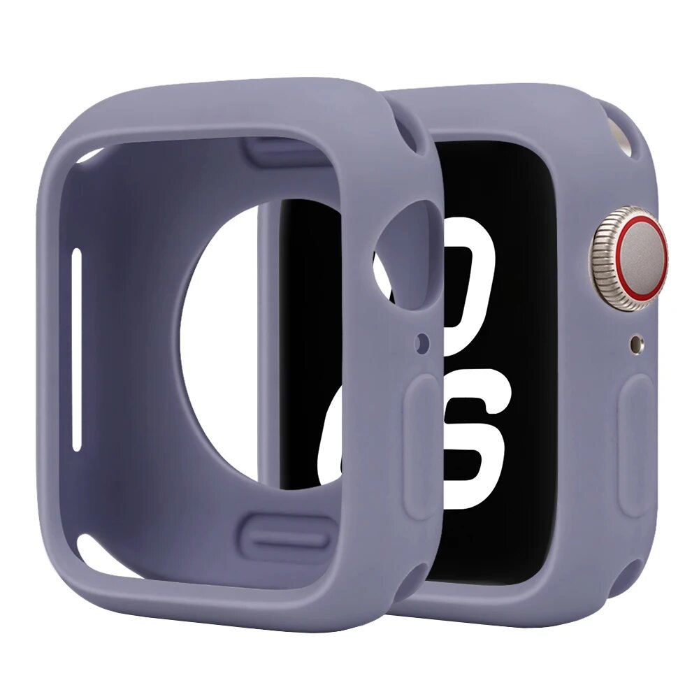 Силиконовый чехол Apple Watch Series 4 5 6 SE 40MM Lavender Grey