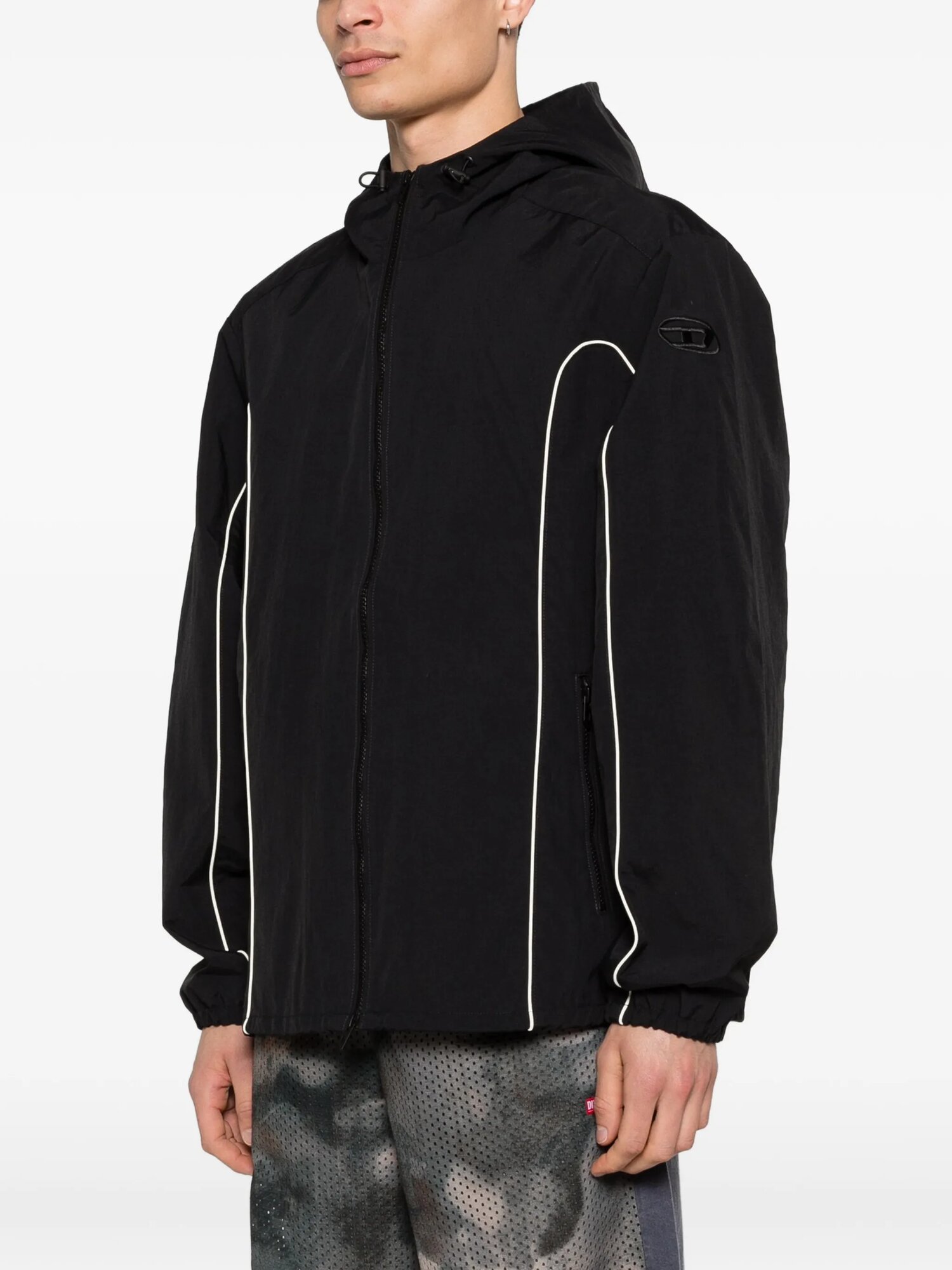 Куртка DIESEL Hooded zip-fastening jacket, размер M, blue — фото 1