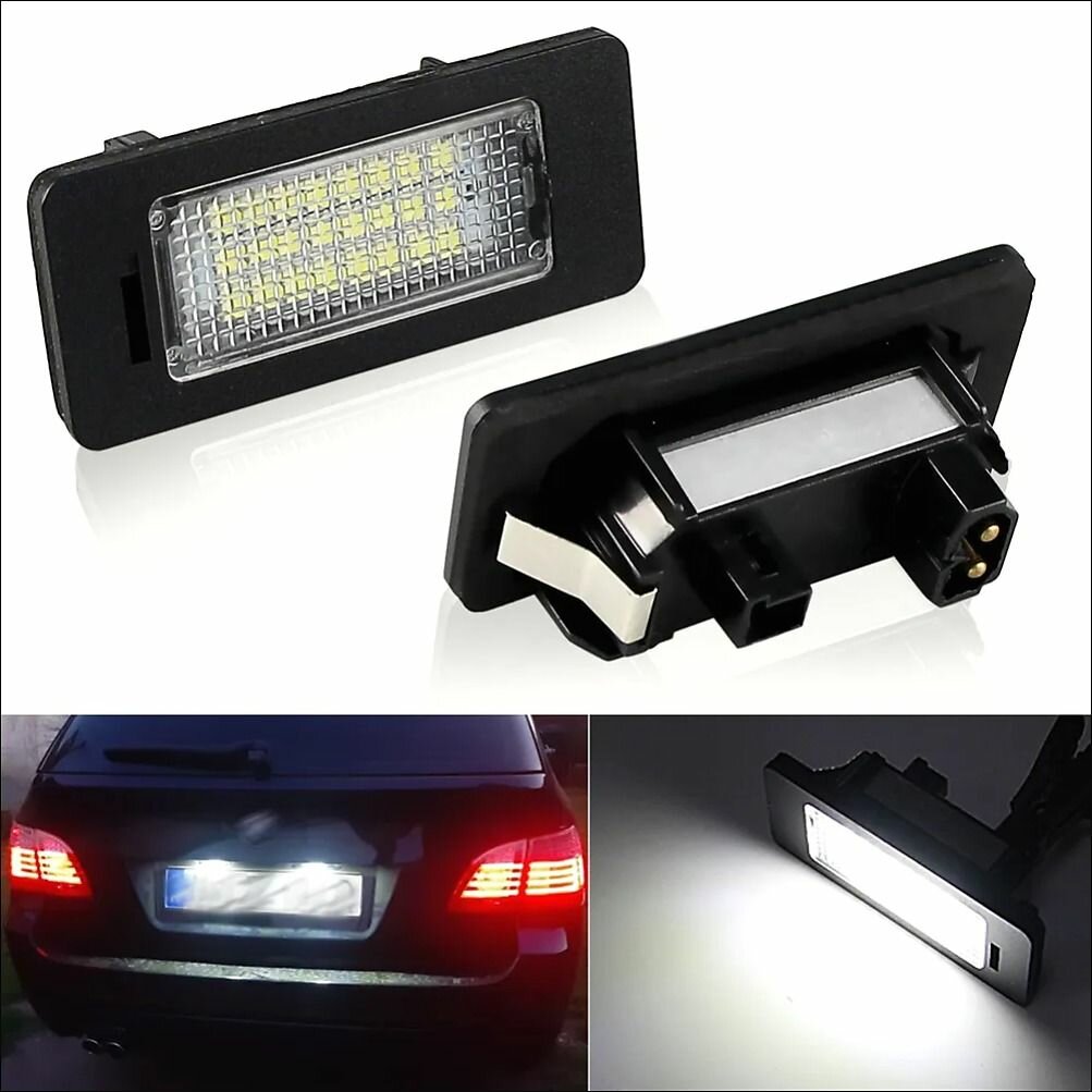 2 шт. фонарь заднего номерного знака ,12v, белые Подходит для BMW E39 E60 E82 E90 E92 E93 M3 E39 E60 E70 X5 E60 E61 M5 E88, фонари освещения номерного знака