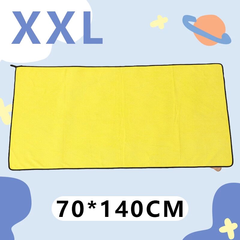 Высокопоглощающее полотенце для крупных собак 100 фунтов, 70x140 см, толстое желтое, быстро сохнущее для купания