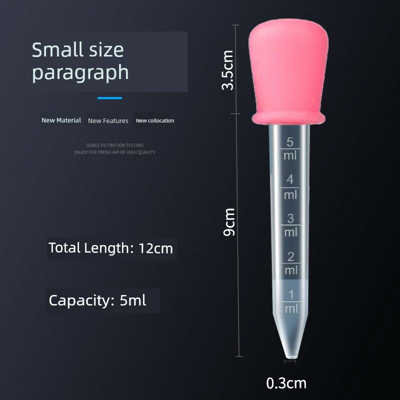 Маленький розовый сифон для аквариума 12 см длины, компактная чистка и обслуживание аквариума