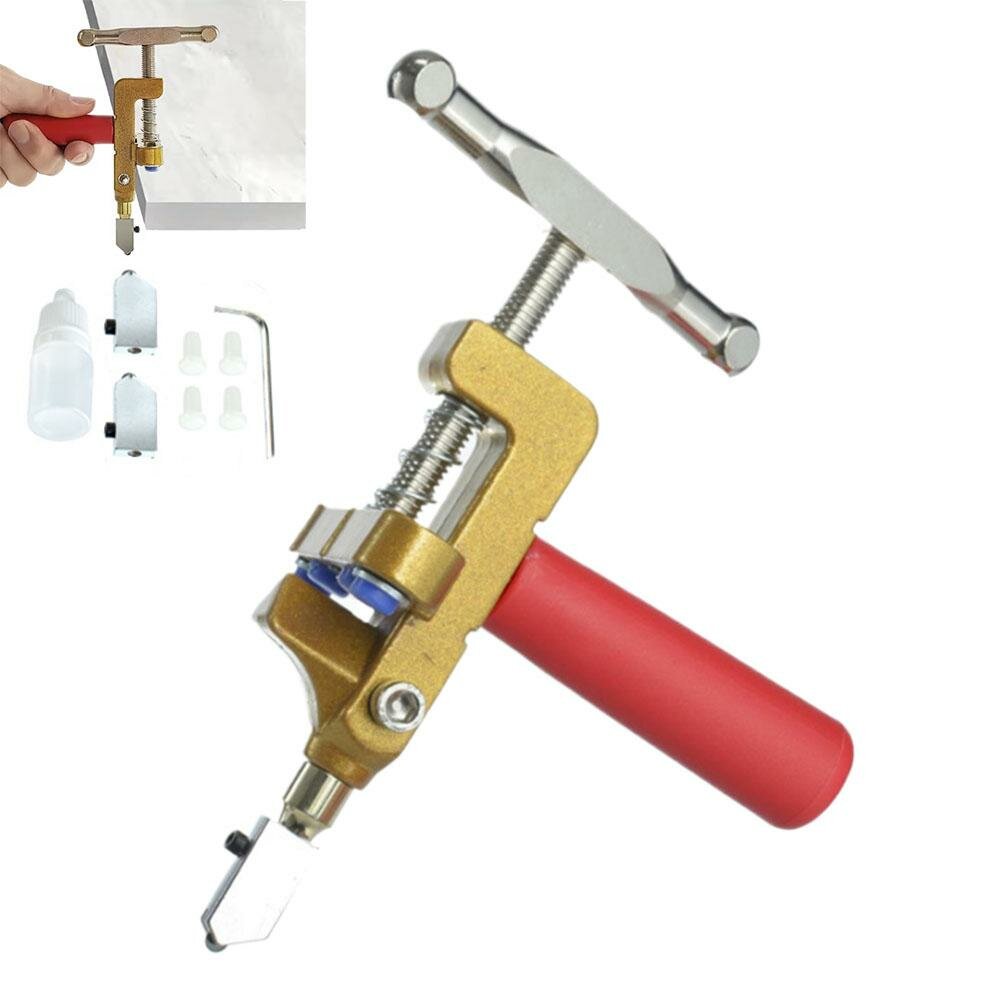 Инструмент для резки плитки и стекла, ручной инструмент для вскрытия плитки из твердого сплава, набор инструментов для самостоятельного использования, подходит для резки керамической плитки толщиной 3-15 мм, стекла и зеркал.