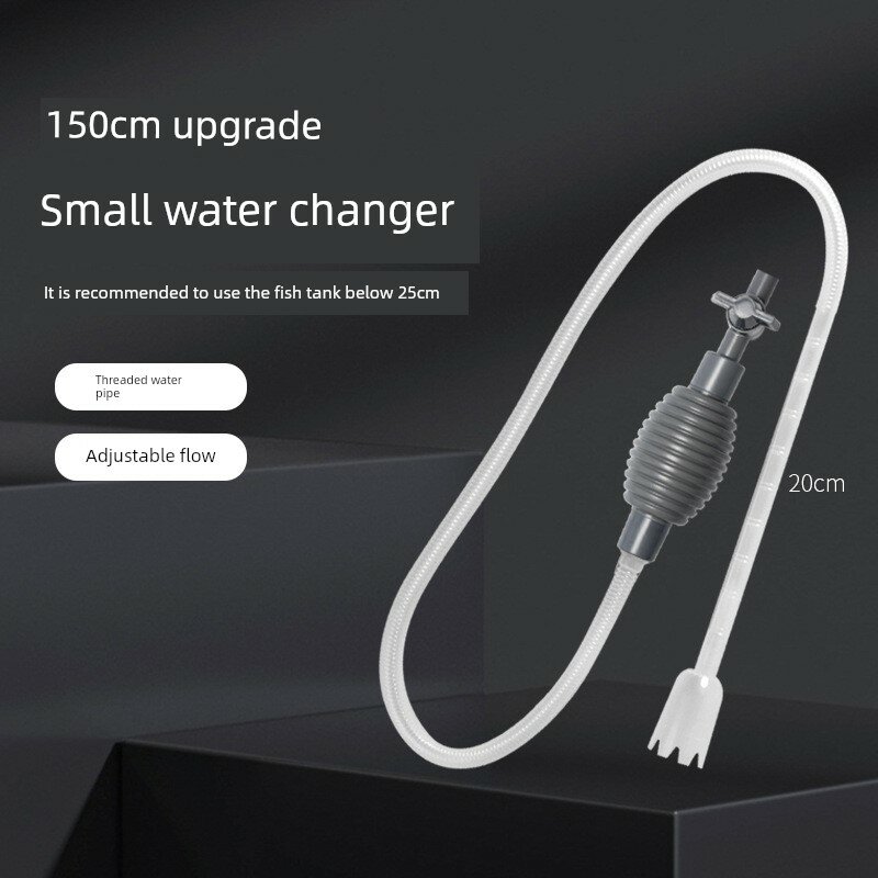 1.5 м Аквариумный Сифон с Фильтром для Крошечных Аквариумов, Ручная Очистка, Уход за Аквариумом