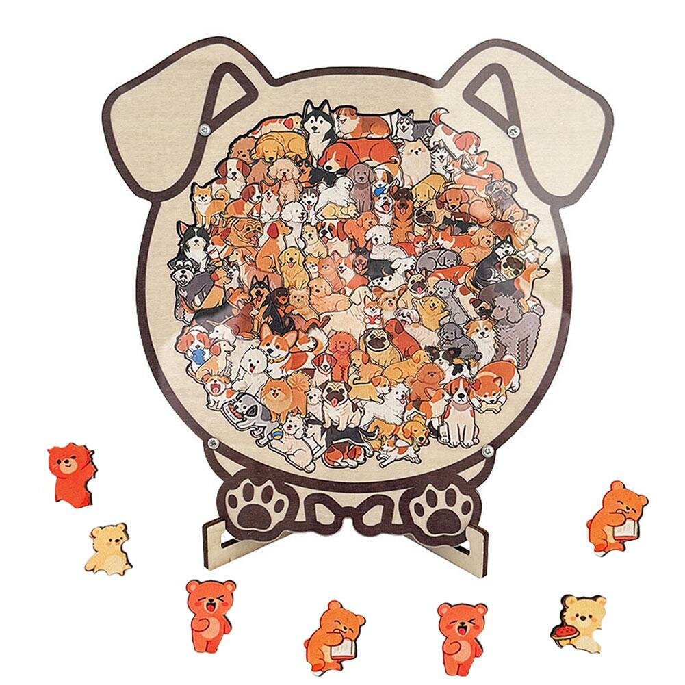 Деревянные пазлы с кошками