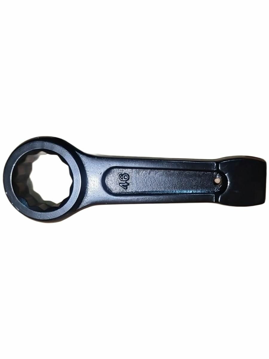 Ключ накидной ударный односторонний 46 мм, легированная сталь, черный.