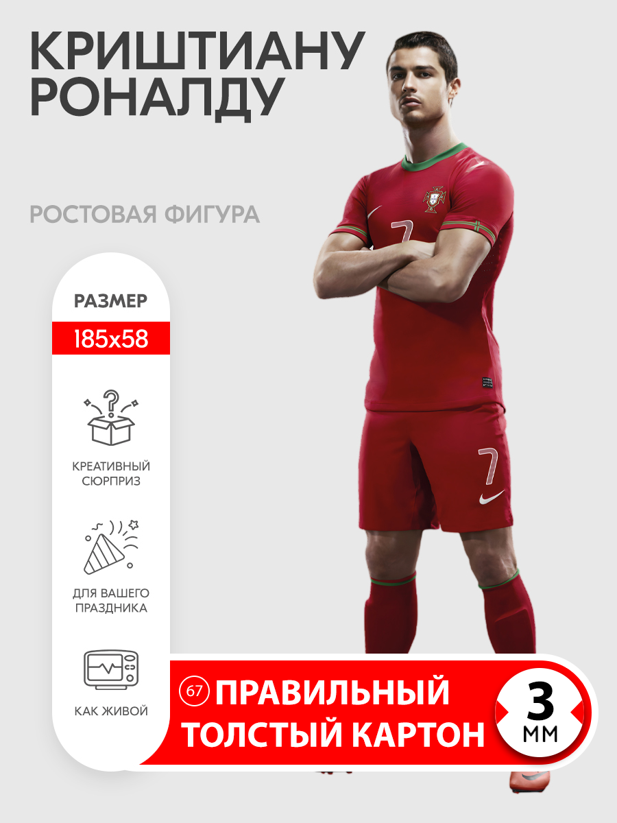 Аксессуар для фотосессий, Криштиану Роналду 3, футбол, ростовая фигура