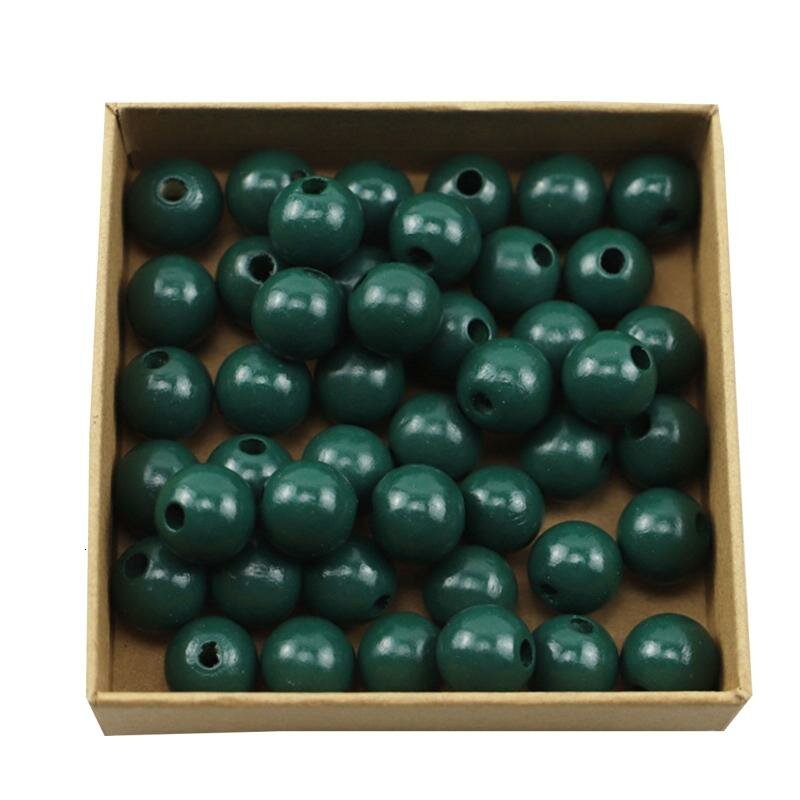 Деревянные круглые бусины с большим отверстием, JM00723