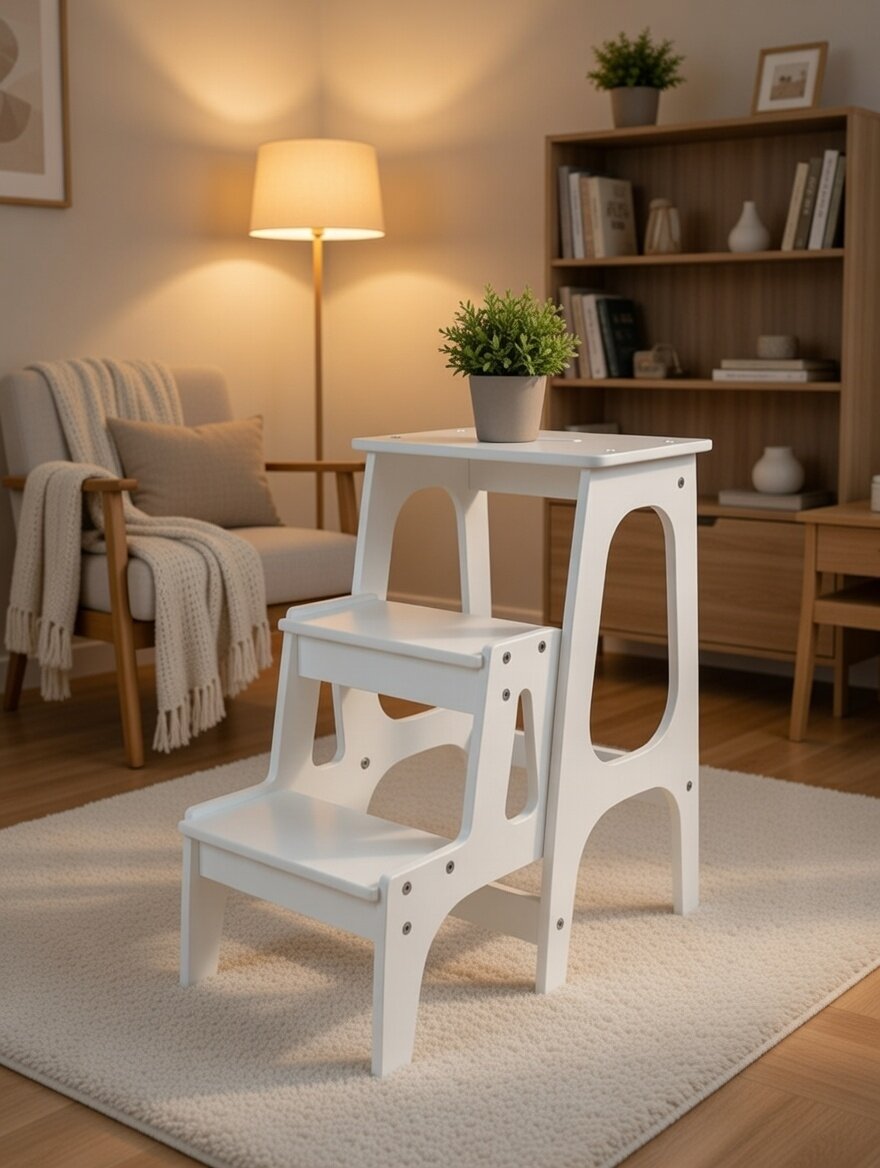 Табурет-Стремянка Раскладной Массив Сосны